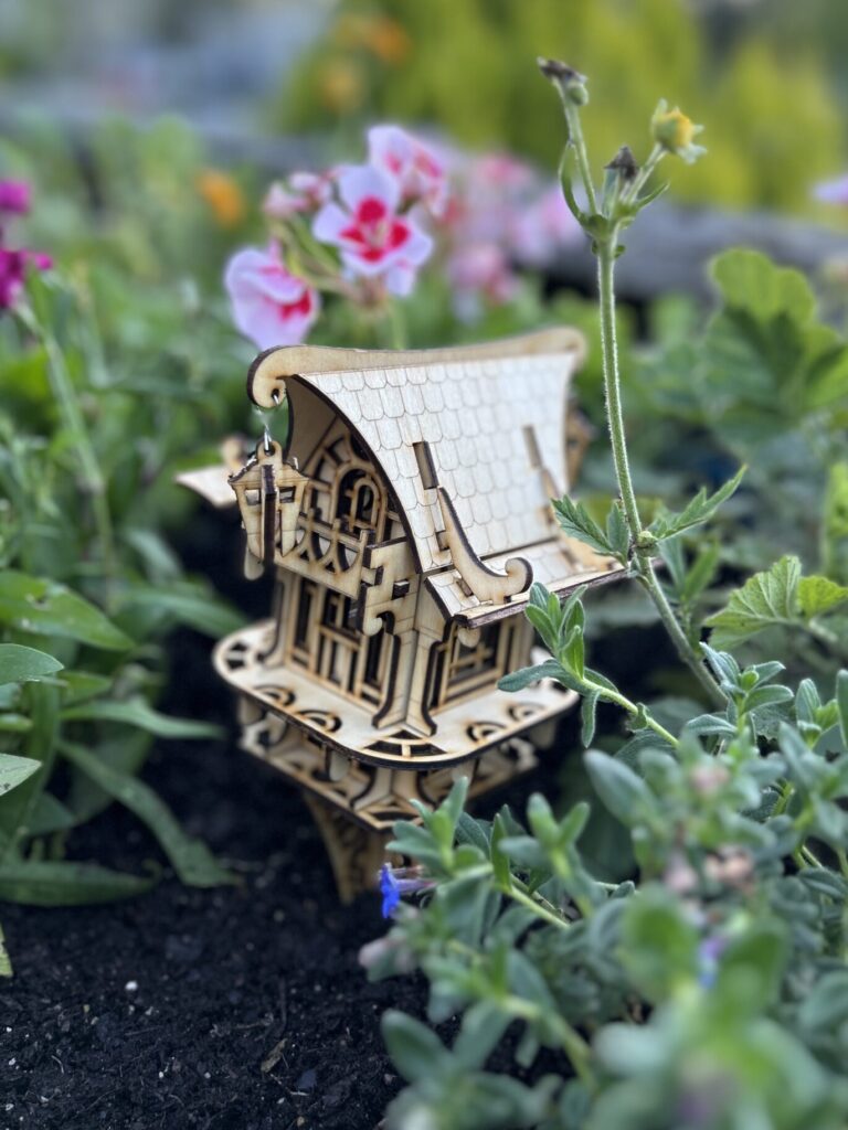 Wood Faerie House – Fully Assembled - ONeill Wood Craft